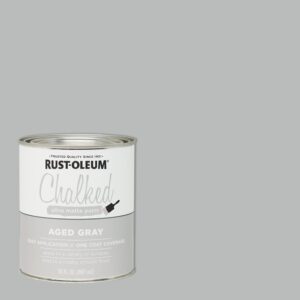 rust-oleum 1 qt brands 285143 aged gray chalked ultra matte paint, 30 fl oz (pack of 1)