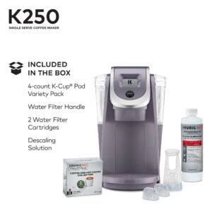 Keurig K250 Coffee Maker, Single Serve K-Cup Pod Coffee Brewer, With Strength Control, Plum Grey