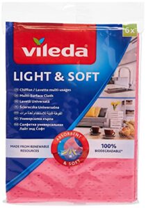 vileda light & soft multi surface cloth (pack of 6)