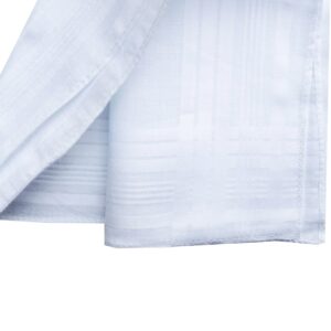 Men's Handkerchiefs 100% Cotton Solid White Hankies Set