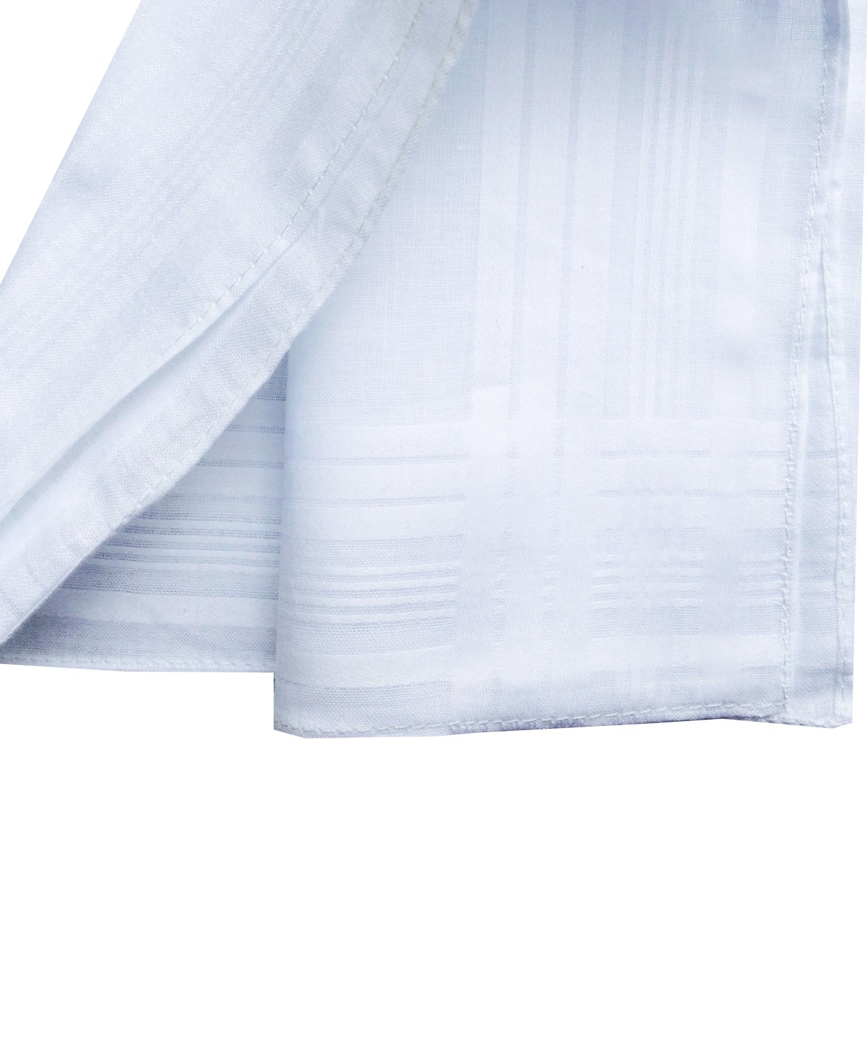 Men's Handkerchiefs 100% Cotton Solid White Hankies Set