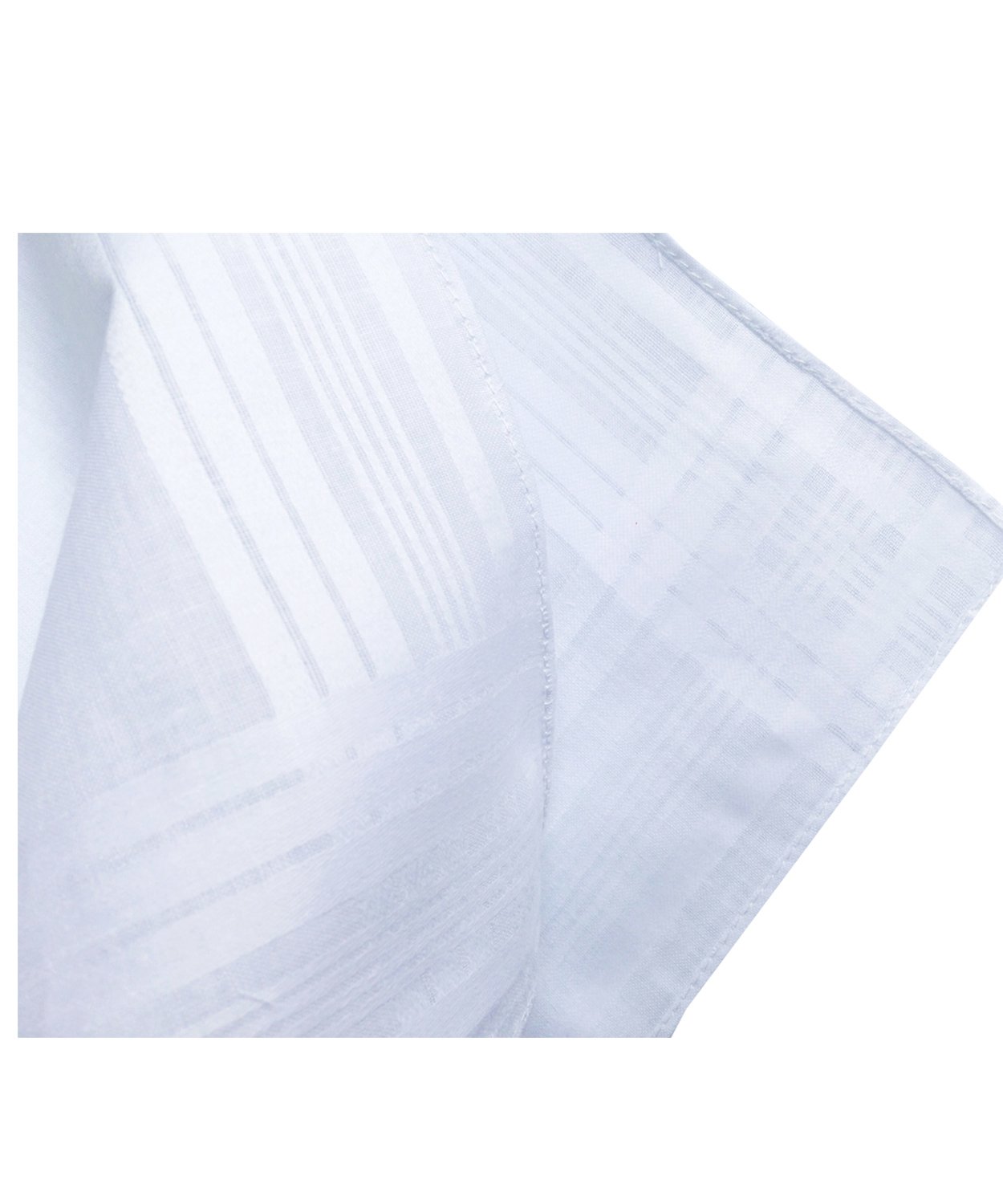 Men's Handkerchiefs 100% Cotton Solid White Hankies Set