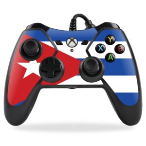 mightyskins skin compatible with powera pro ex xbox one controller case wrap cover sticker skins cuban flag