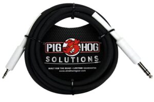 pig hog px48j3 1/4" trs to 3.5mm mini instrument cable, 3 feet