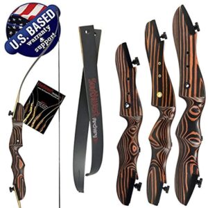 54” little tiger takedown recurve bow – compact fast accurate 54" target & frist bow – right & left hand – draw weights in 16-24 lbs – beginner to intermediate - usa company – 16l