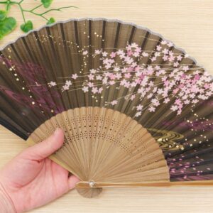 まつみ工芸 Asahi King 136001 Folding Fan Dragon Black