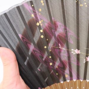 まつみ工芸 Asahi King 136001 Folding Fan Dragon Black