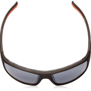 Ironman Men's Energetic Wrap Sunglasses, Matte Rubberized Metallic, 64 mm