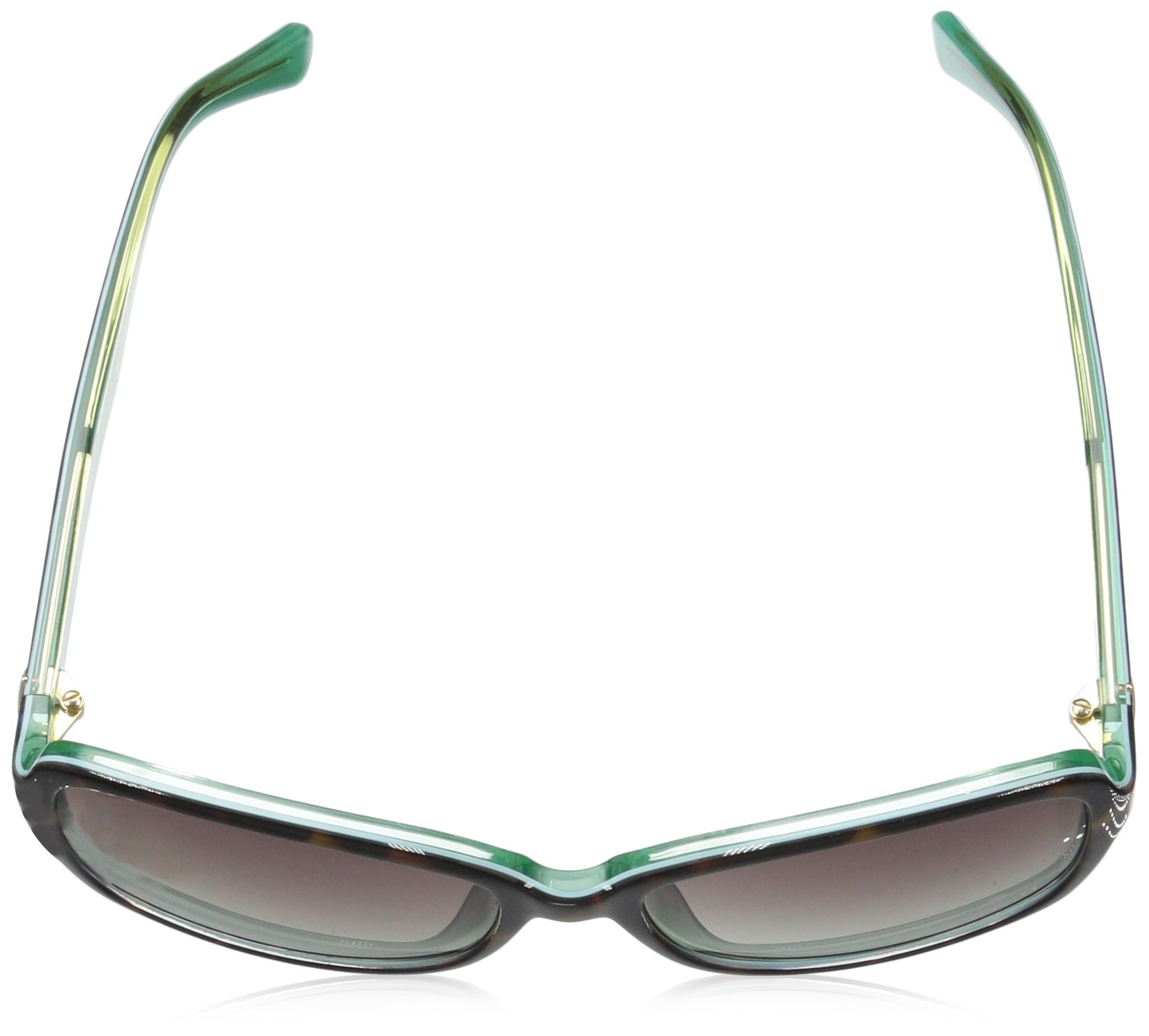 Kate Spade New York womens Ayleen Sunglasses, Havana Green/Gray Gradient Aqua, 56 mm US