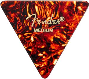 fender 355 shape guitar picks, medium, 12 pack, shell