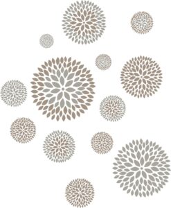 wallpops wpk1752 starburst applique, multicolor , silver