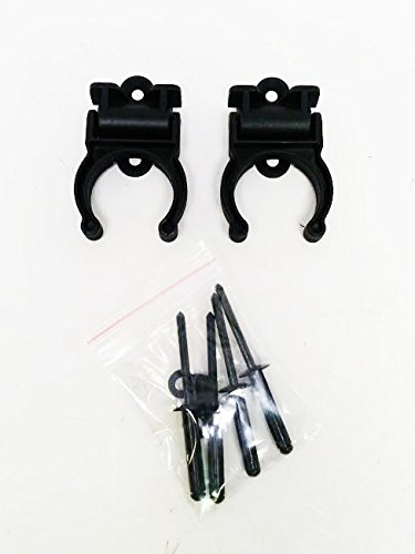 Pactrade Marine 2 Sets Boat Canoe Kayak Pairs of Black Folding Paddle Clip Kit