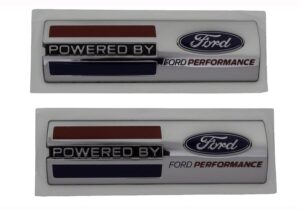 ford racing powered by ford performance badge (2 badges)