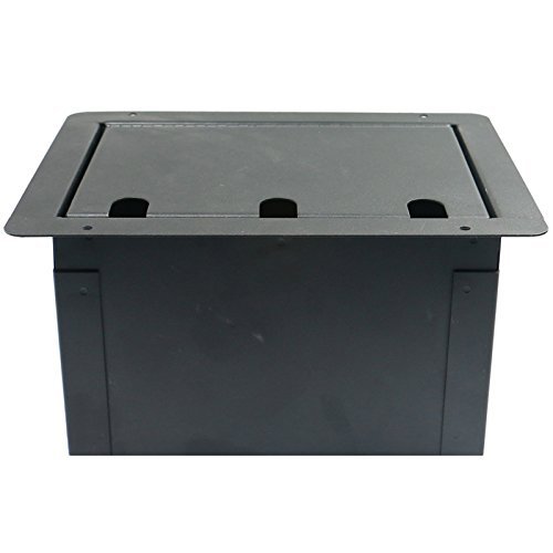 Pro Audio Stage Recessed Floor Box with 110v Electric and XLR Connections (8 XLR, Pre Wired)