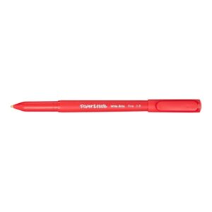 Paper Mate Write Bros. Ballpoint Pens, Fine Point, Red Ink, 1-Dozen