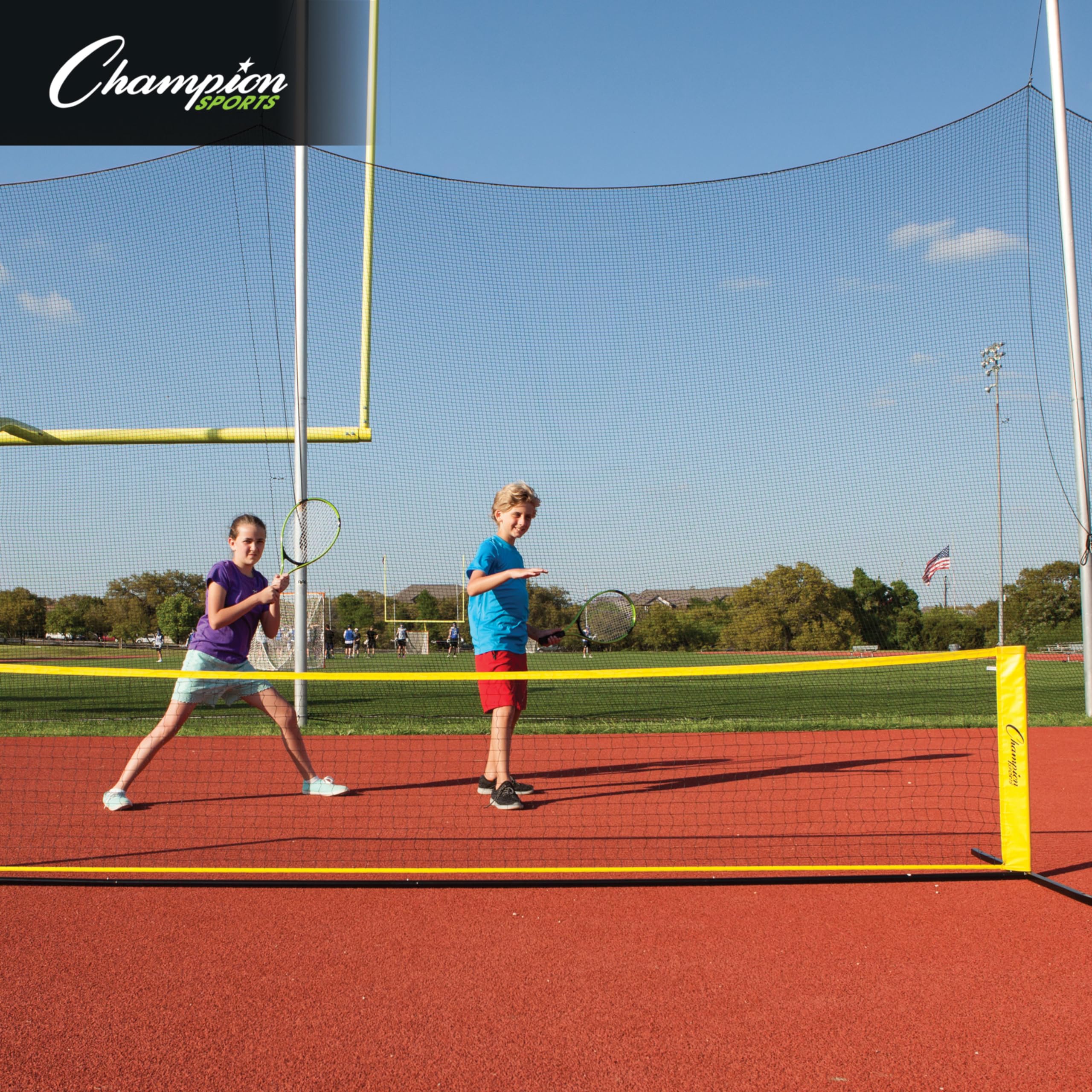 Champion Sports Portable Tennis Game: Racket, Ball and Net Set for 2 Players - 12 feet