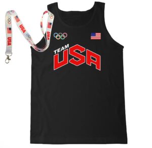 ftd apparel men's usa tank top - large black