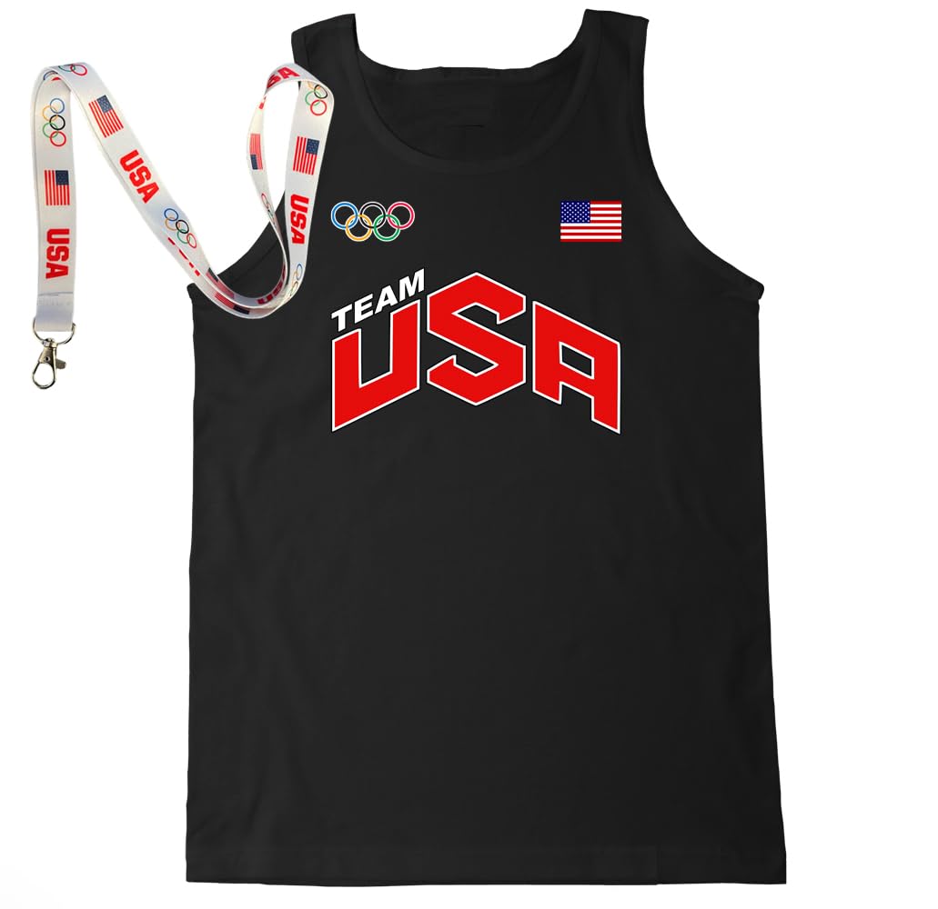 FTD Apparel Men's USA Tank Top - Large Black