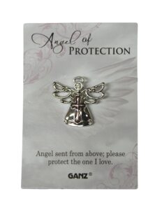 ganz pin - angel of protection "angels sent from above; please protect the one i love." multicolor one size