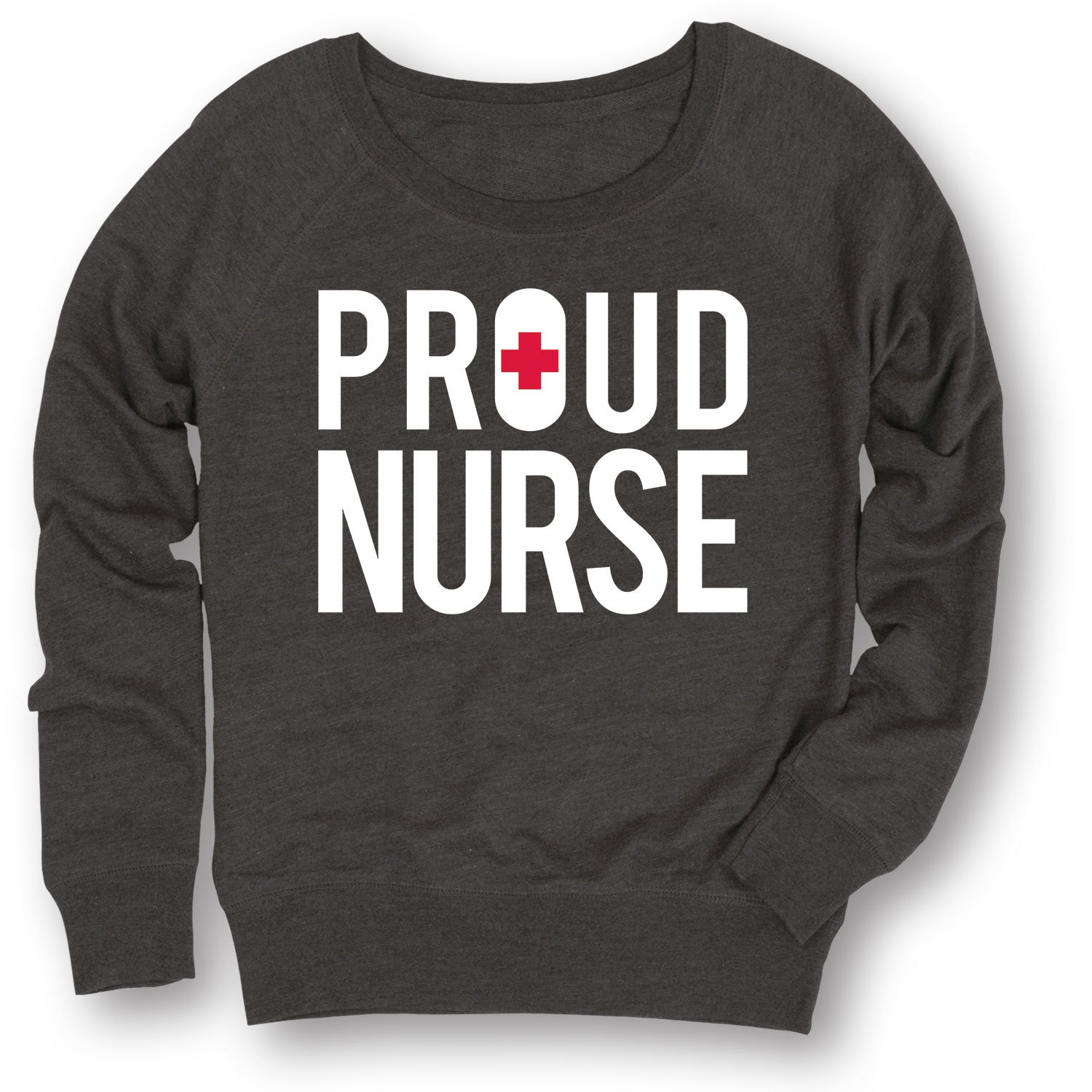 Instant Message - Proud Nurse, Stacked-Womens Lightweight French Terry - Size X-Large