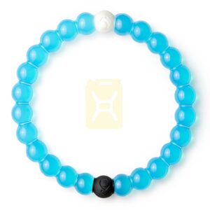 lokai silicone beaded bracelet for clean water cause charity - medium, 6.5 inch circumference - jewelry fashion bracelet slides-on for comfortable fit for men, women & kids