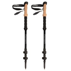 montem ultra light 100% carbon fiber trekking, walking, and hiking poles for backpacking gear - one pair (2 poles) - lightweight, quick locking, and ultra durable