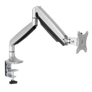 avlt single 13"-34" monitor arm desk mount fits one flat/curved/ultrawide monitor full motion height swivel tilt rotation adjustable monitor arm - vesa/c-clamp/grommet/cable management