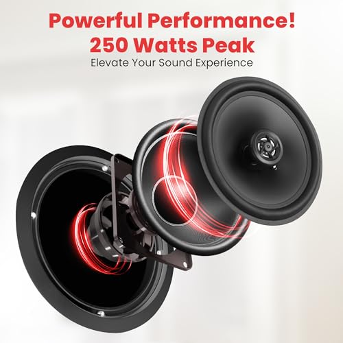 Pyle 8” 4 Bluetooth Flush Mount - In-wall In-ceiling 2-Way Speaker System Quick Connections Changeable Round/Square Grill Polypropylene Cone & Tweeter Stereo Sound 4 Ch Amplifier 250 Watt - PDICBT286