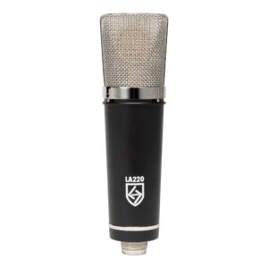 lauten audio black la-220 large diaphragm fet condenser microphone, black