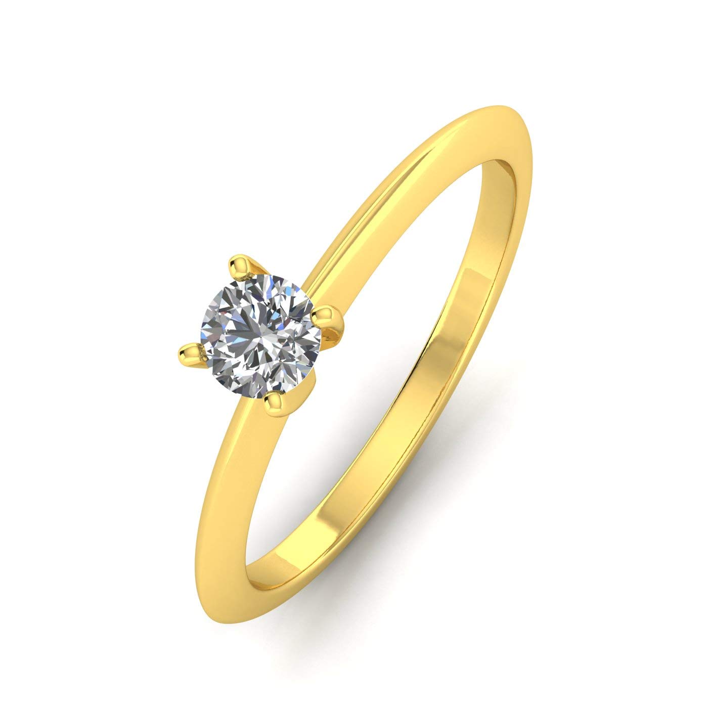 1/3ctw Diamond Solitaire Ring in 14k Yellow Gold