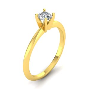 1/3ctw Diamond Solitaire Ring in 14k Yellow Gold