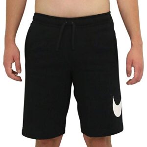 nike men's sportwear club shorts, black/white, medium