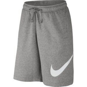 nike men's sportwear club shorts, dark grey heather/white, large