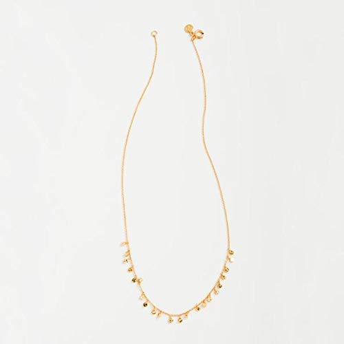 gorjana Women's Chloe Mini Strand Necklace w/Hammered Disc Charms, 18k Gold Plated