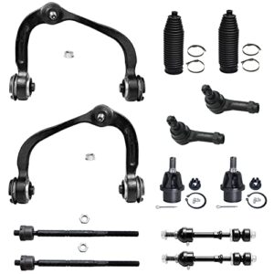 detroit axle - 2wd front end 12pc suspension kit for 05-08 ford f-150 lincoln mark lt 2005 2006 2007 2008, 2 upper control arms 2 lower ball joints 4 outer & inner tie rods 2 sway bars 2 boots replace