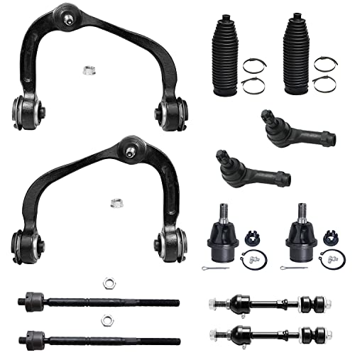 Detroit Axle - 2WD Front End 12pc Suspension Kit for 05-08 Ford F-150 Lincoln Mark LT 2005 2006 2007 2008, 2 Upper Control Arms 2 Lower Ball Joints 4 Outer & Inner Tie Rods 2 Sway Bars 2 Boots Replace