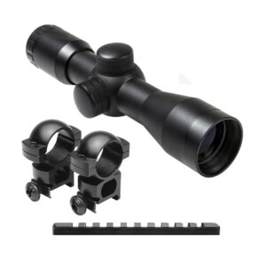 m1surplus compact hunting 4x30 rifle scope kit for ruger 10/22 includes free mount and rings