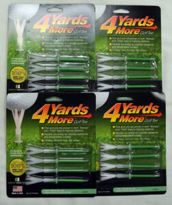 4 yards more golf tees 4" - green - 4 packs of 4 - (11926)