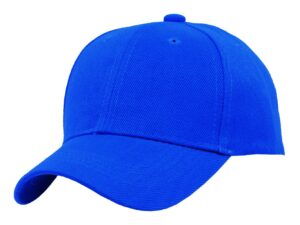 topheadwear blank kids youth baseball adjustable hook and loop closure hat royal blue