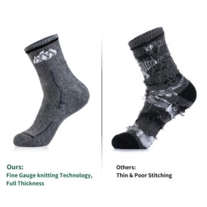 innotree 3 Pack Men's Full Cushioned Hiking Walking Socks, Quarter Crew Socks