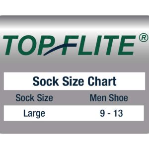 Top Flite Men's Sport Full Cushion Quarter Socks 3 Pair Pack, Brown, Large (10-13) -Shoe Size 9-13