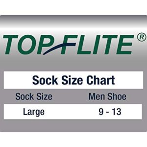 Top Flite Men's Sport Half Cushion Crew Ultra Dri Socks 2 Pair Pack, Khaki, Sock Size:10-13/Shoe Size: 6-12