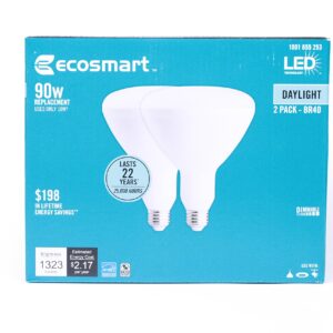 EcoSmart 90W Equivalent Daylight BR40 Dimmable LED Light Bulb (2-Pack)