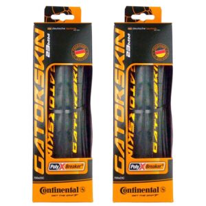 continental gatorskin duraskin tire, 2-count (folding, 700 x 23mm), black