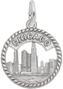 sterling silver chicago skyline charm