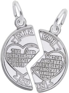 sterling silver mizpah charm