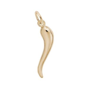 gold-plated italian horn charm