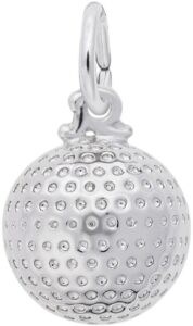 sterling silver golf ball charm