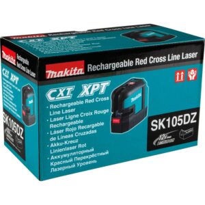 Makita SK105DZ 12V max CXT Lithium-Ion Cordless Self-Leveling Cross-Line Red Beam Laser, Tool Only