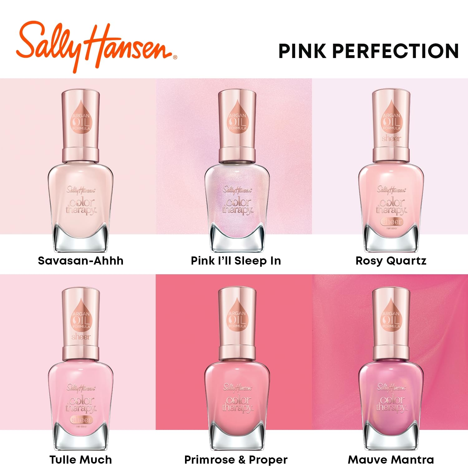 Sally Hansen Color Therapy Nail Polish, Sheer Nirvana,0.5 Fl Oz (Pack of 1)